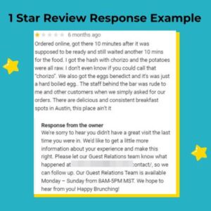 1 Star Review Response Examples | RepBot.ai